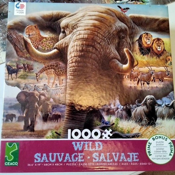 ceaco | Games | Ceaco Wild Elephant Jigsaw Puzzle 00 Piece Used ...